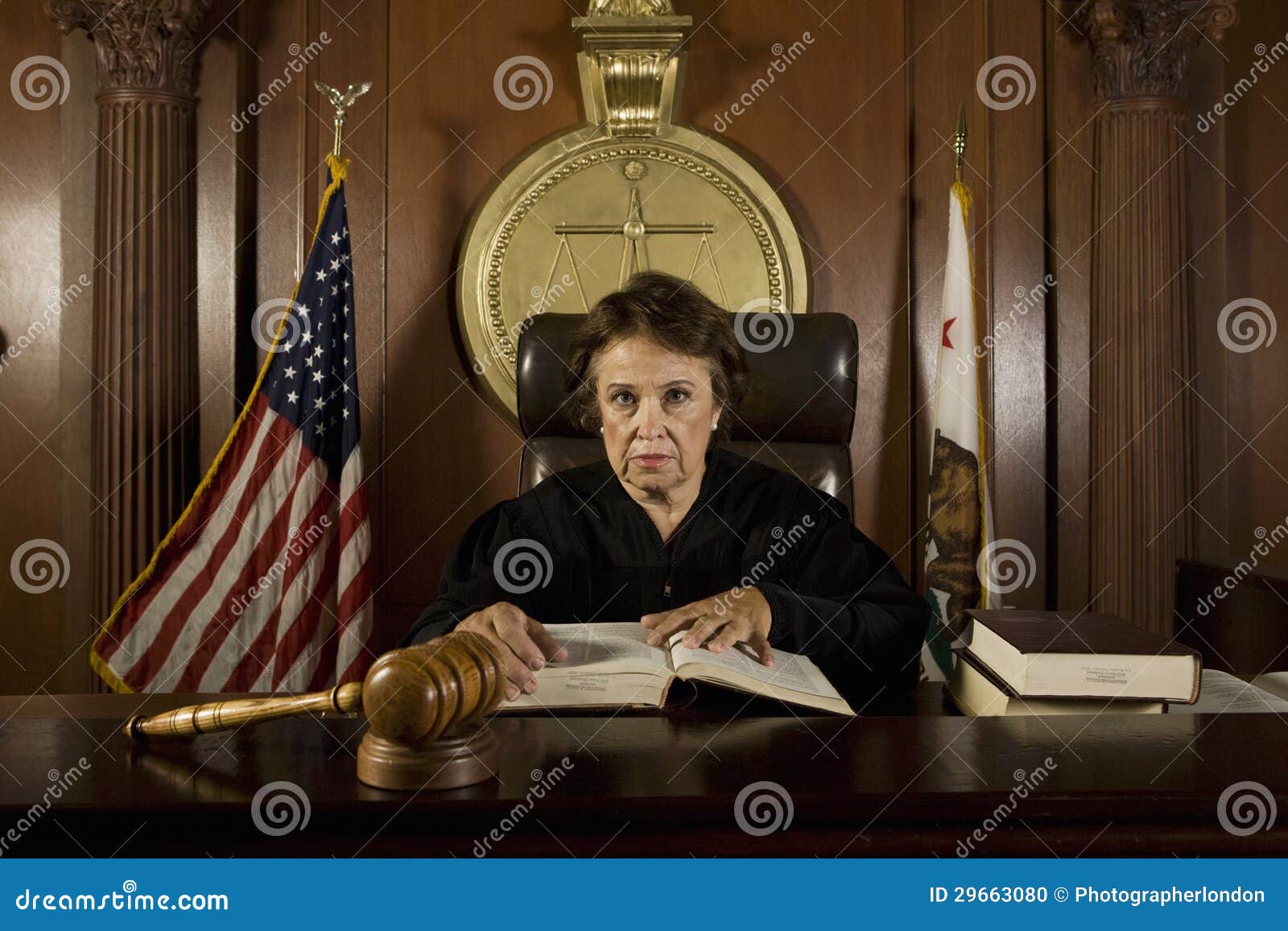 Judge Sitting In Courtroom Stock Photo - Image: 29663080