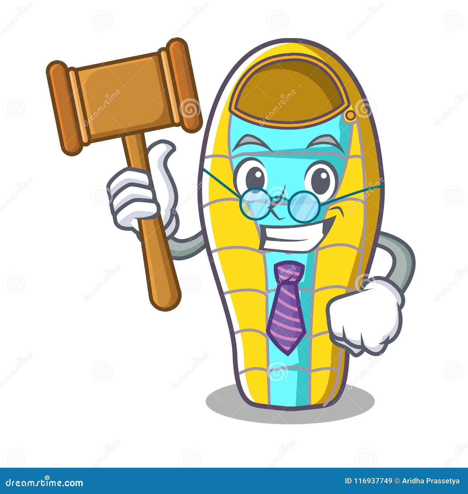 Judge Sleeping Bad Mascot Cartoon Stock Vector - Illustration of female ...