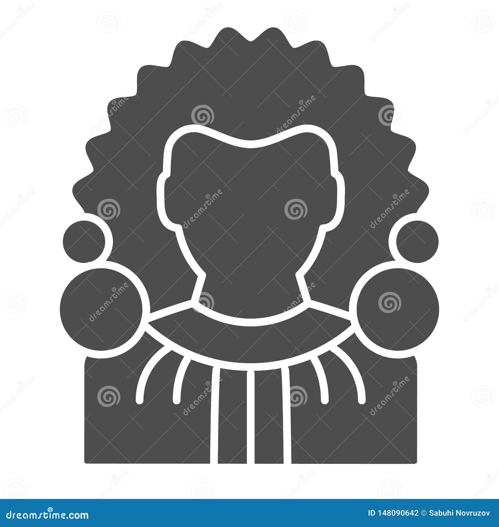 Judge Solid Icon. Chief Justice Vector Illustration Isolated on White ...
