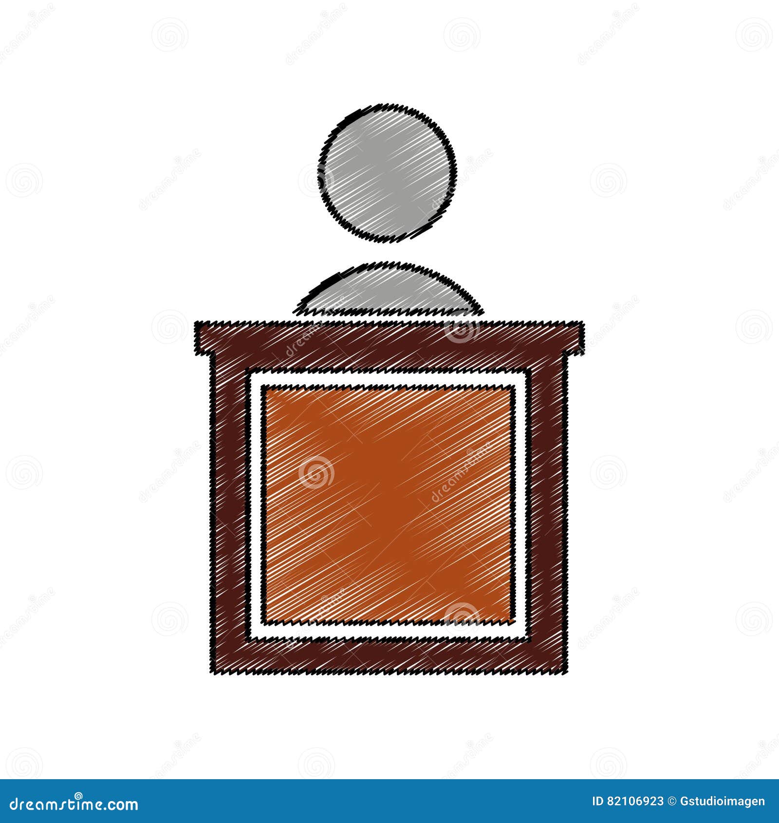 Judge on the stage stock illustration. Illustration of legal - 82106923