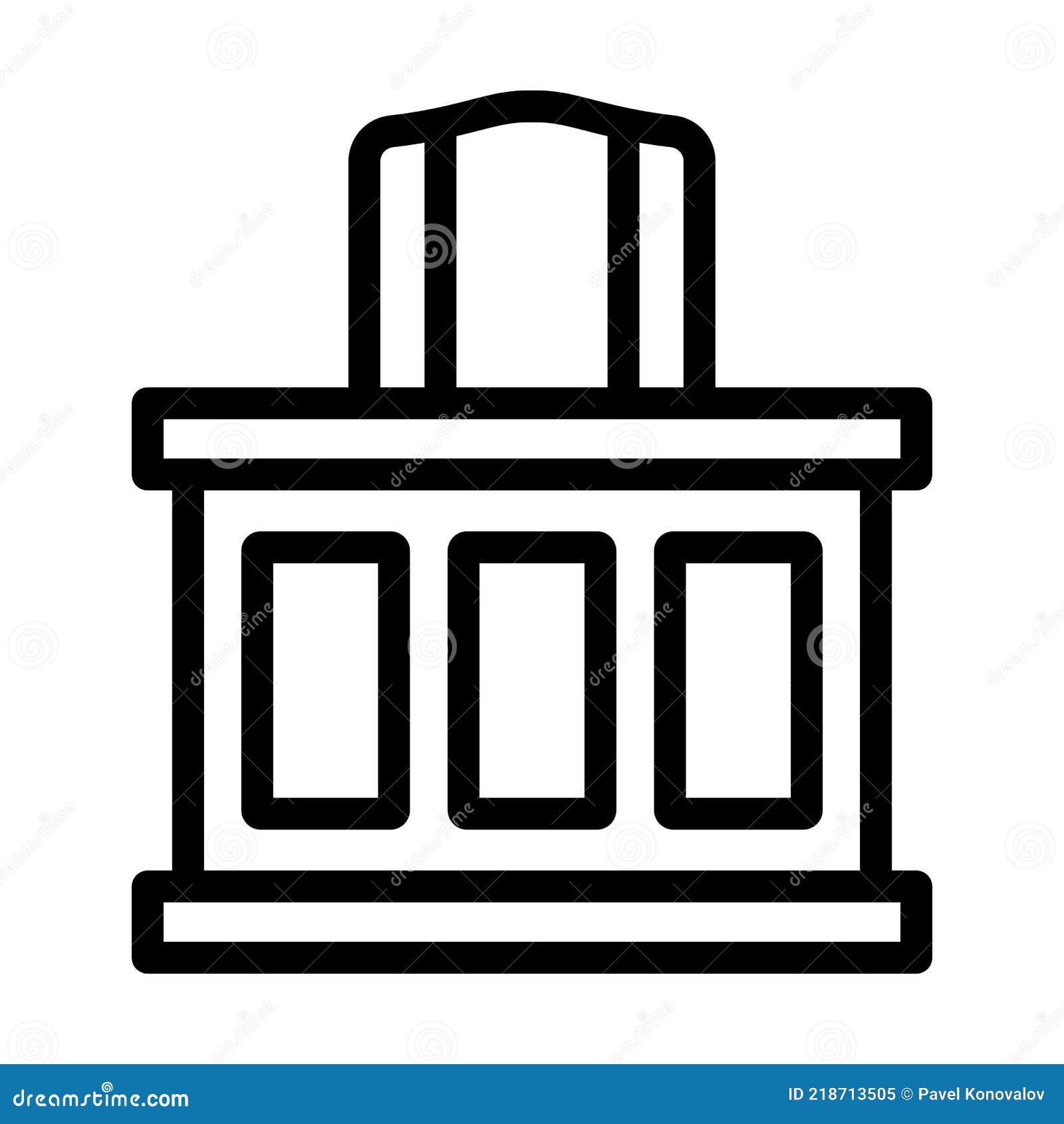 Judge Table Icon stock vector. Illustration of furniture - 218713505