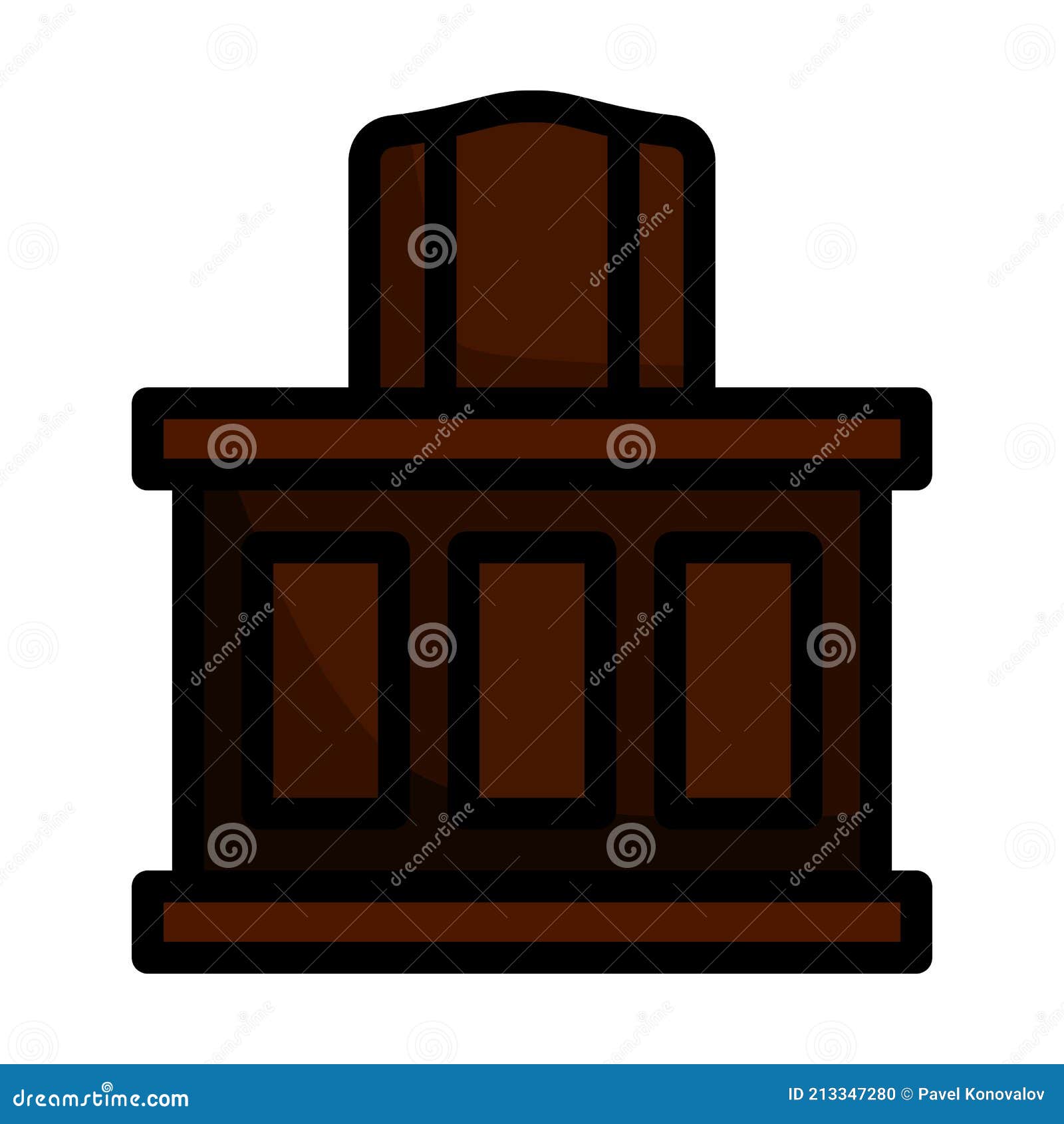 Judge Table Icon stock vector. Illustration of design - 213347280