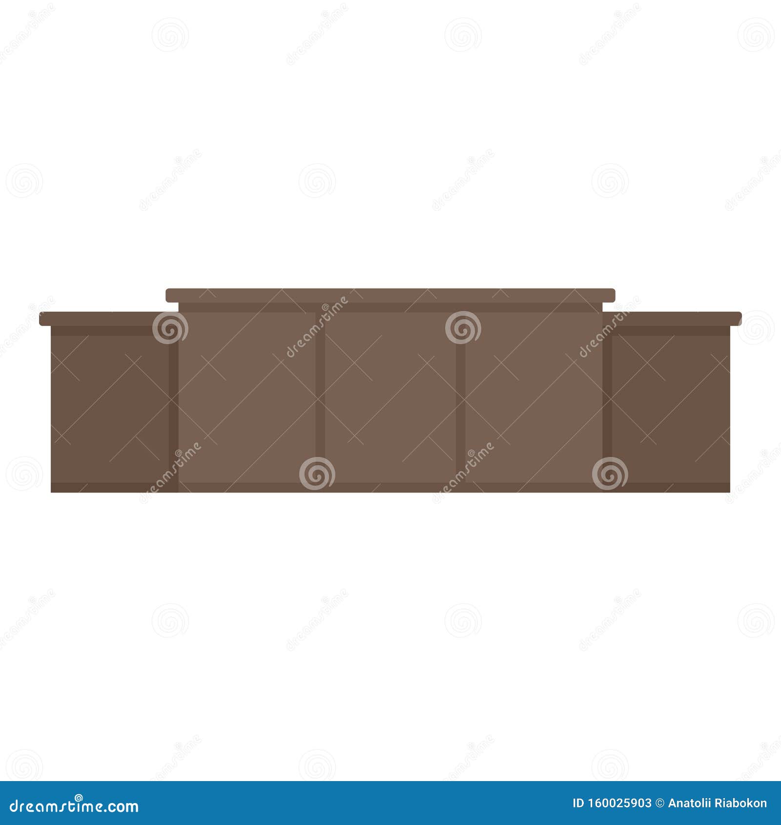 Judge Table Icon, Flat Style Stock Vector - Illustration of drawing ...