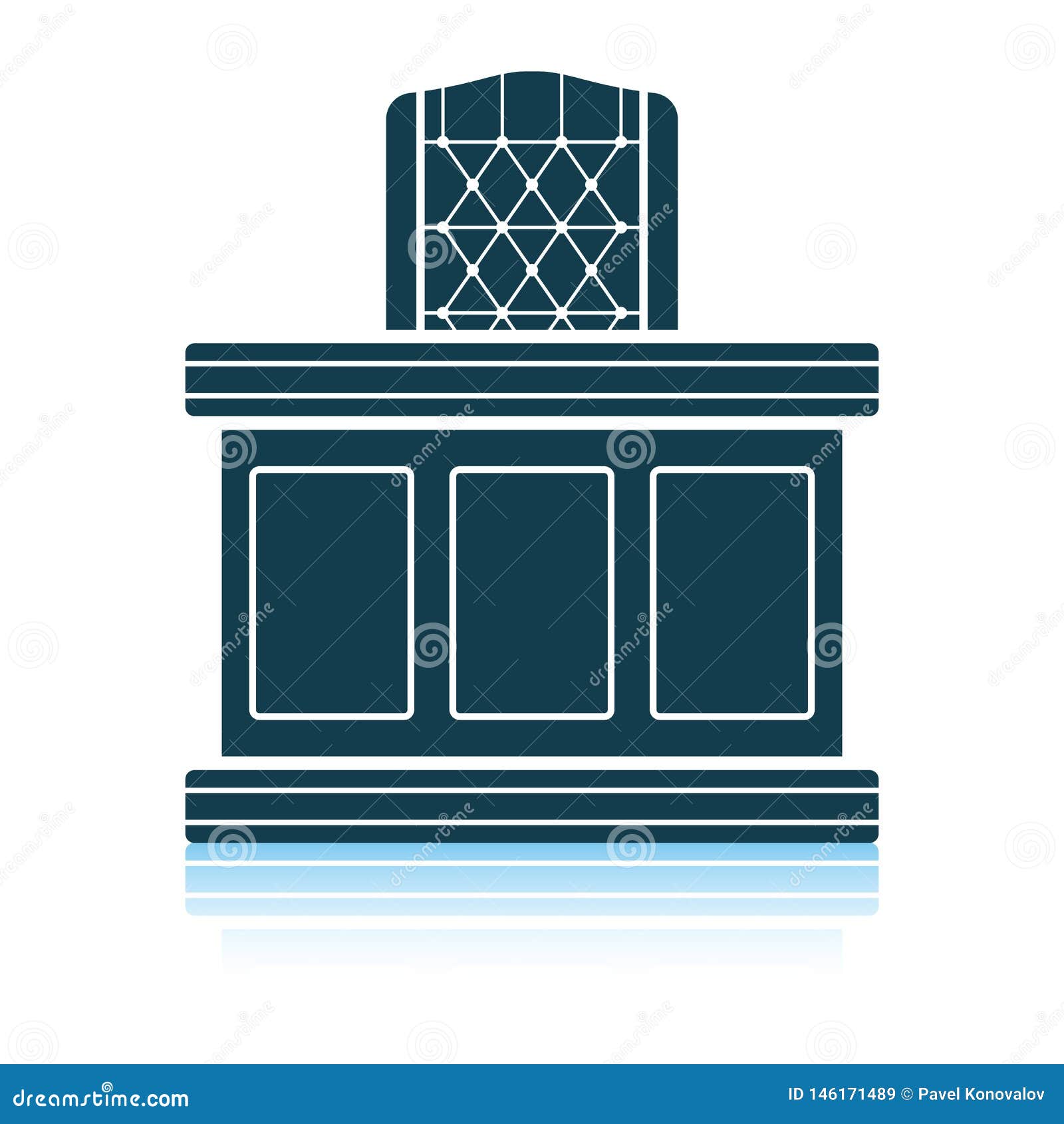 Judge table icon stock vector. Illustration of litigation - 146171489