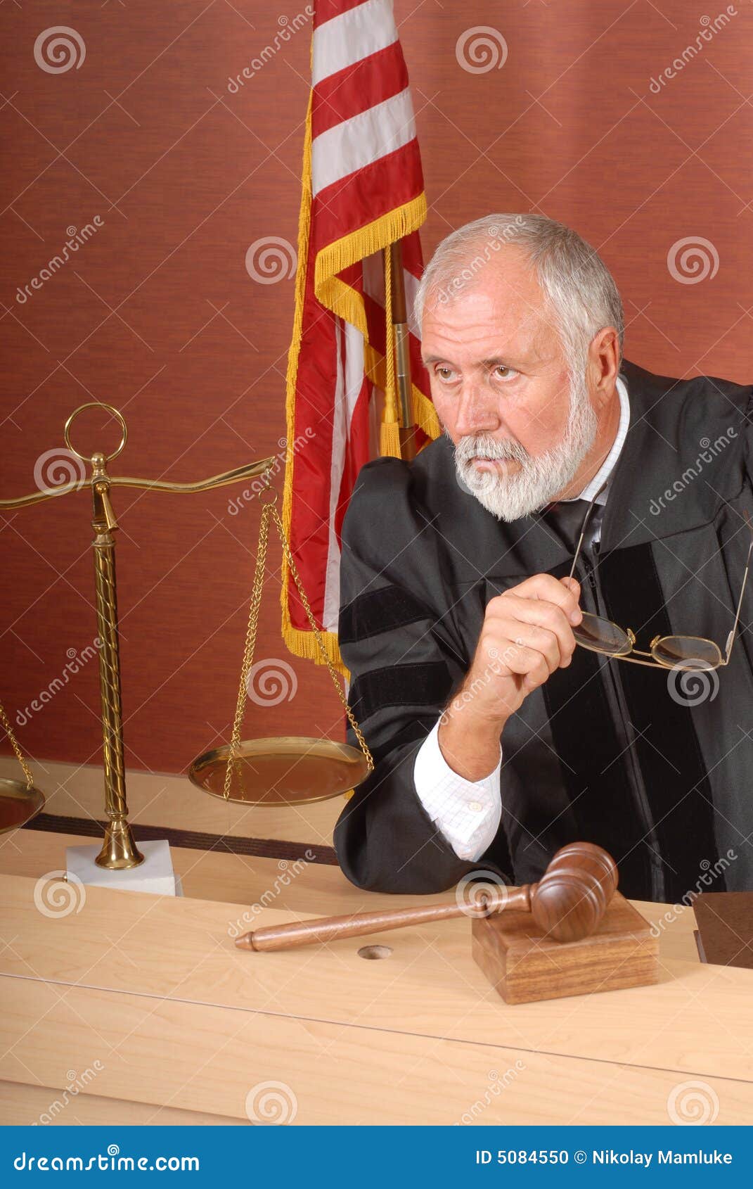 Judge in thought stock photo. Image of caucasian, handsome - 5084550