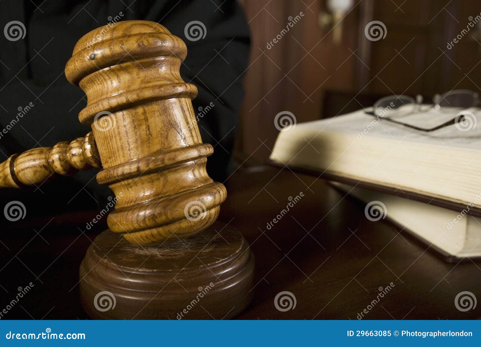 Judge Using Gavel stock image. Image of book, decision - 29663085