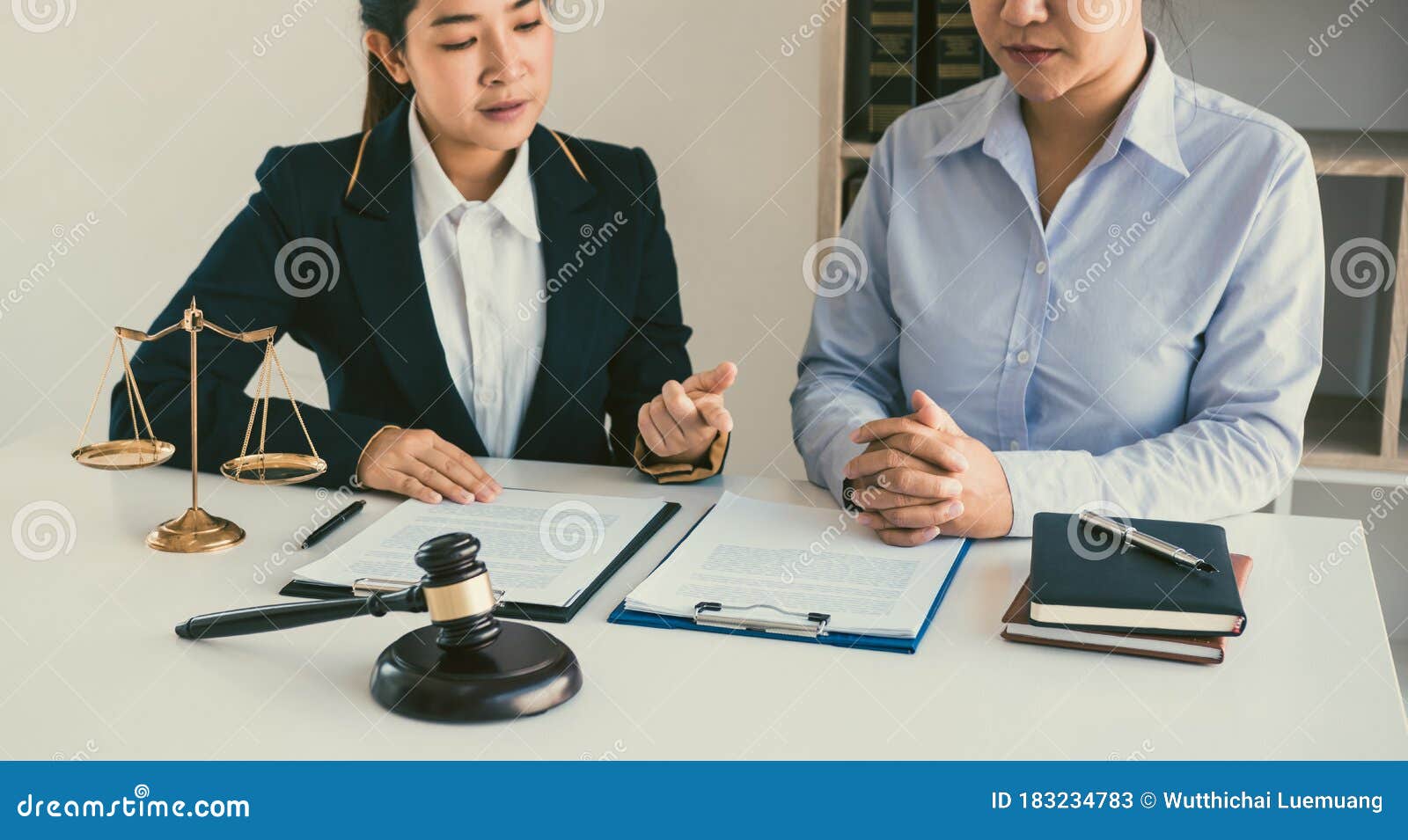 Judge is Working in the Office of the Court of Justice Stock Image ...