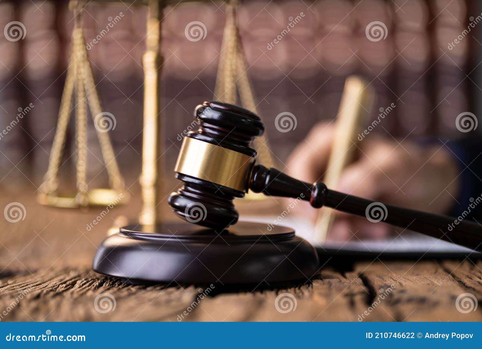 Judge Writing on Legal Documents Stock Photo - Image of male, document ...