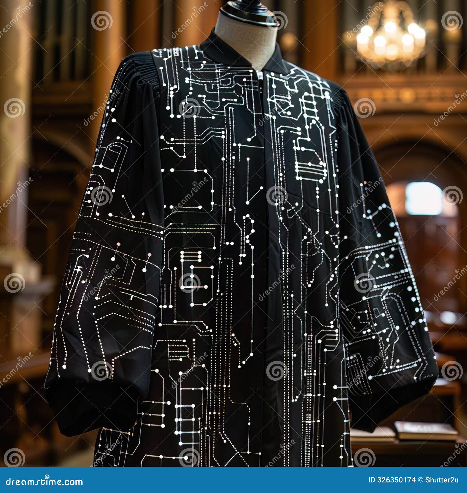 A Judgea S Robe with a Digital Pattern Symbolizing the Modernization of ...