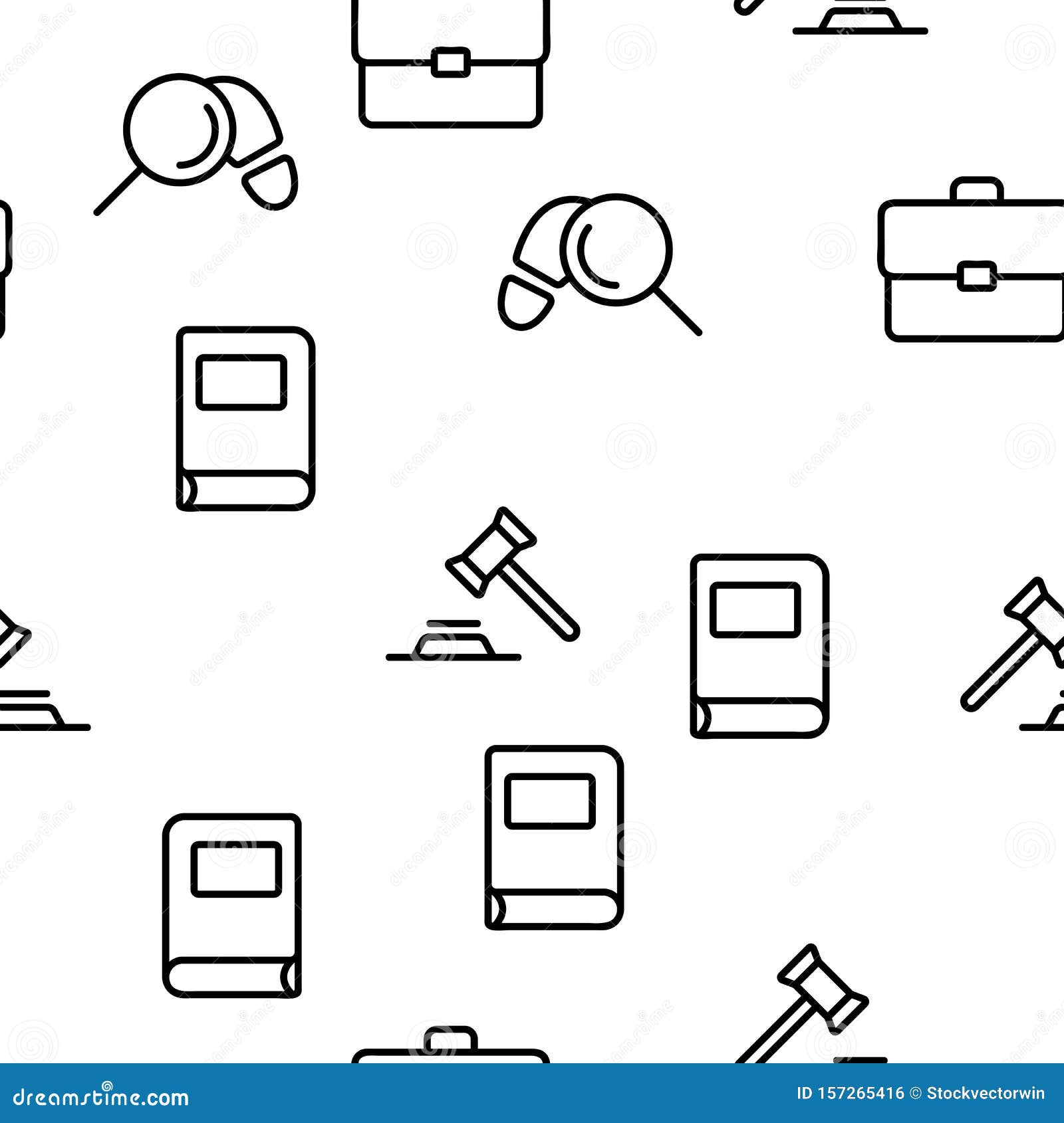 Judgement, Court Process Vector Seamless Pattern Stock Vector ...