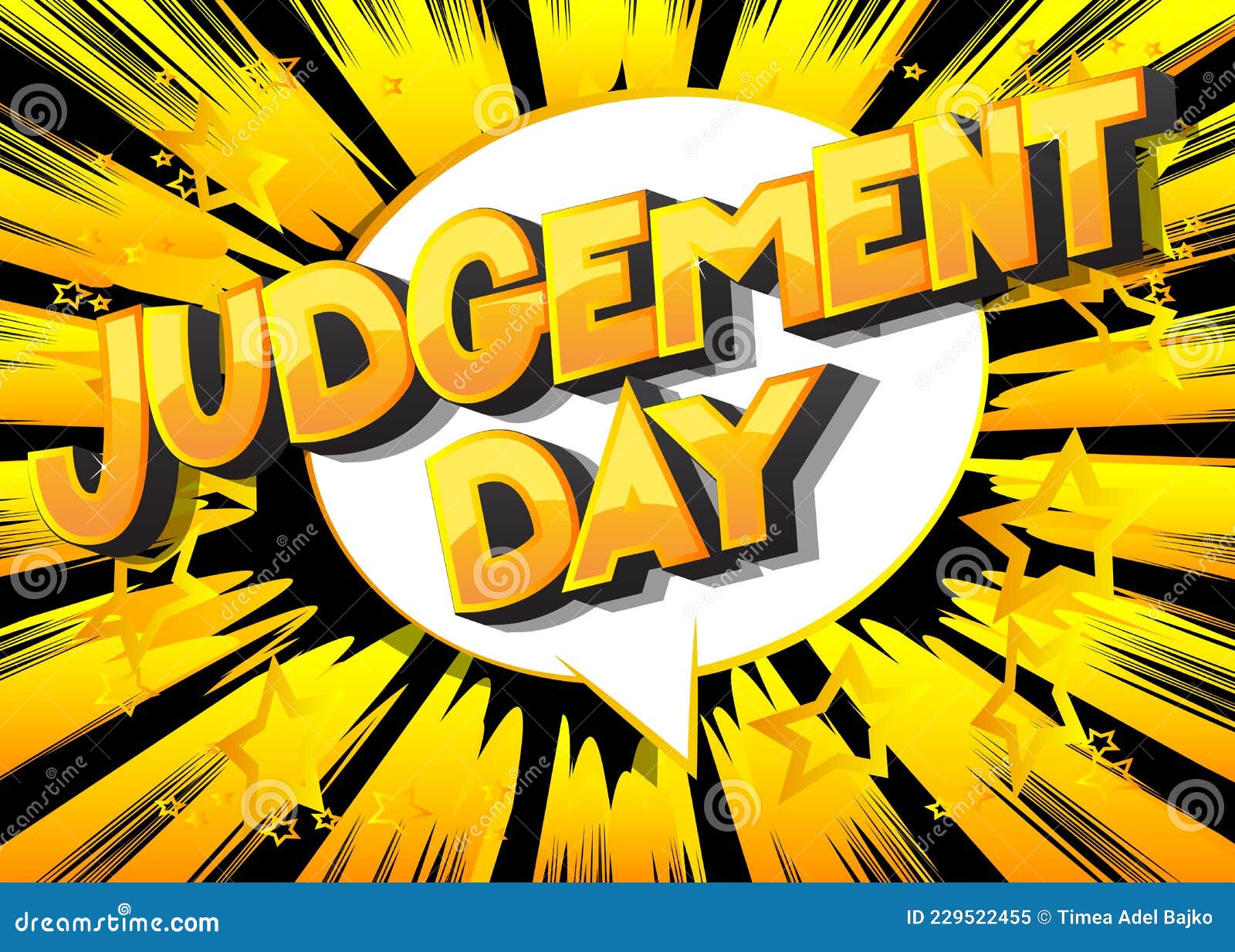 Judgement Day. Comic Book Style Text. Stock Vector - Illustration of ...
