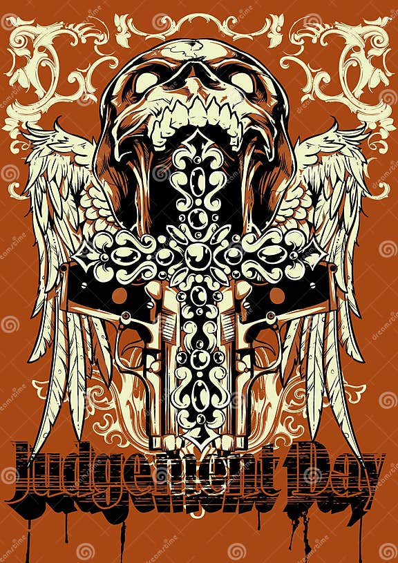 Judgement day stock vector. Illustration of tshirt, horror - 46233636