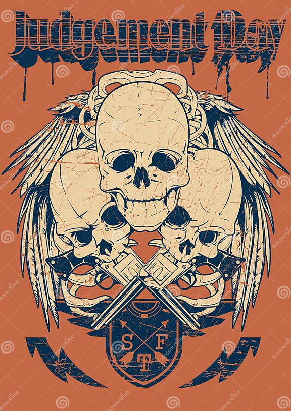 Judgement day stock vector. Illustration of gothic, emblem - 52039232