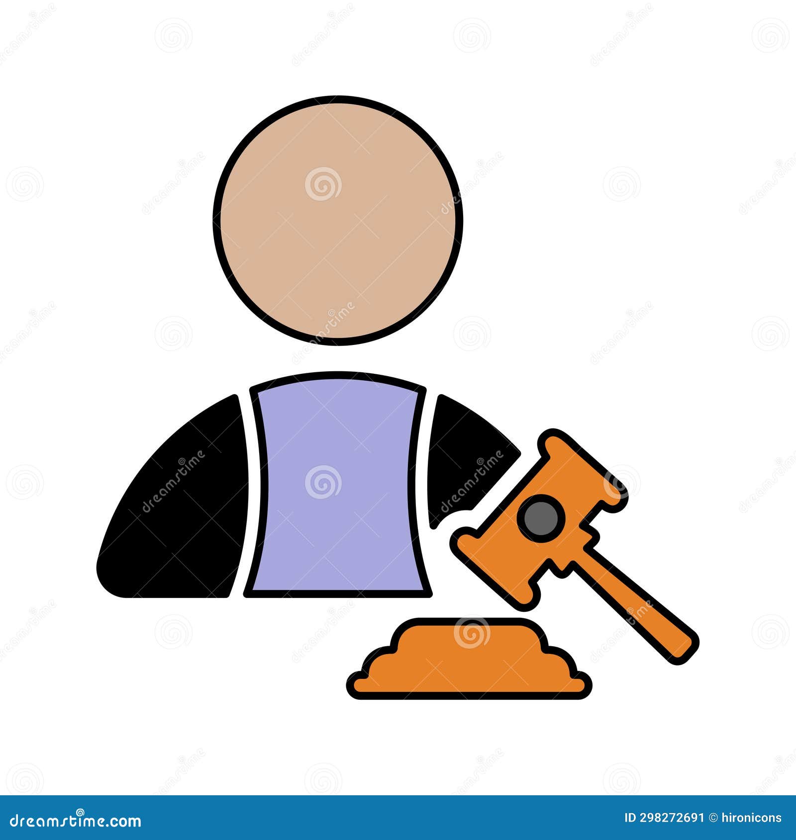 Judgement Icon stock illustration. Illustration of gavel - 298272691