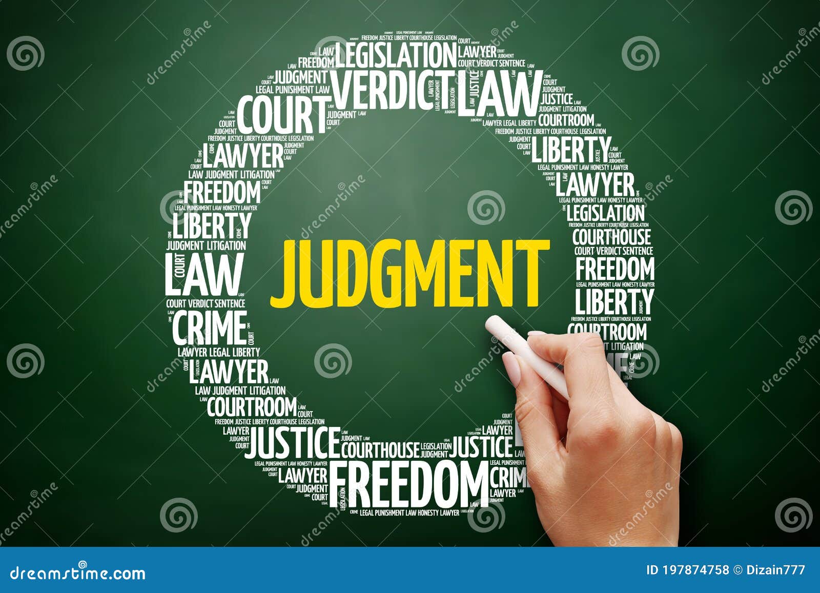 Judgement Word Cloud Collage, Law Concept Background Stock Photo ...