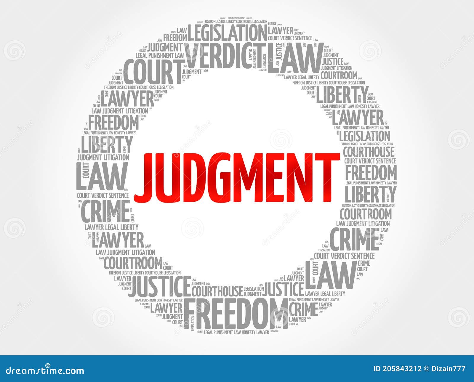 Judgement word cloud stock illustration. Illustration of decision ...