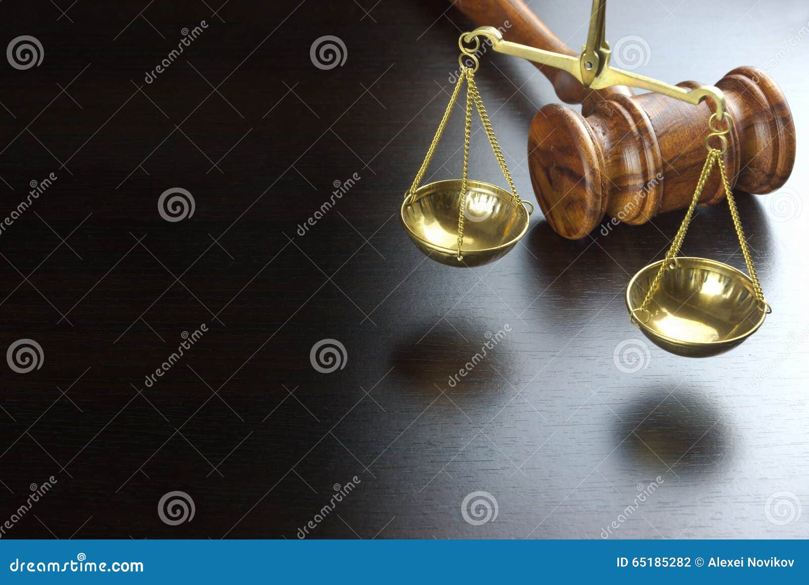 Judges Gavel and Scale of Justice on the Black Table Stock Photo ...