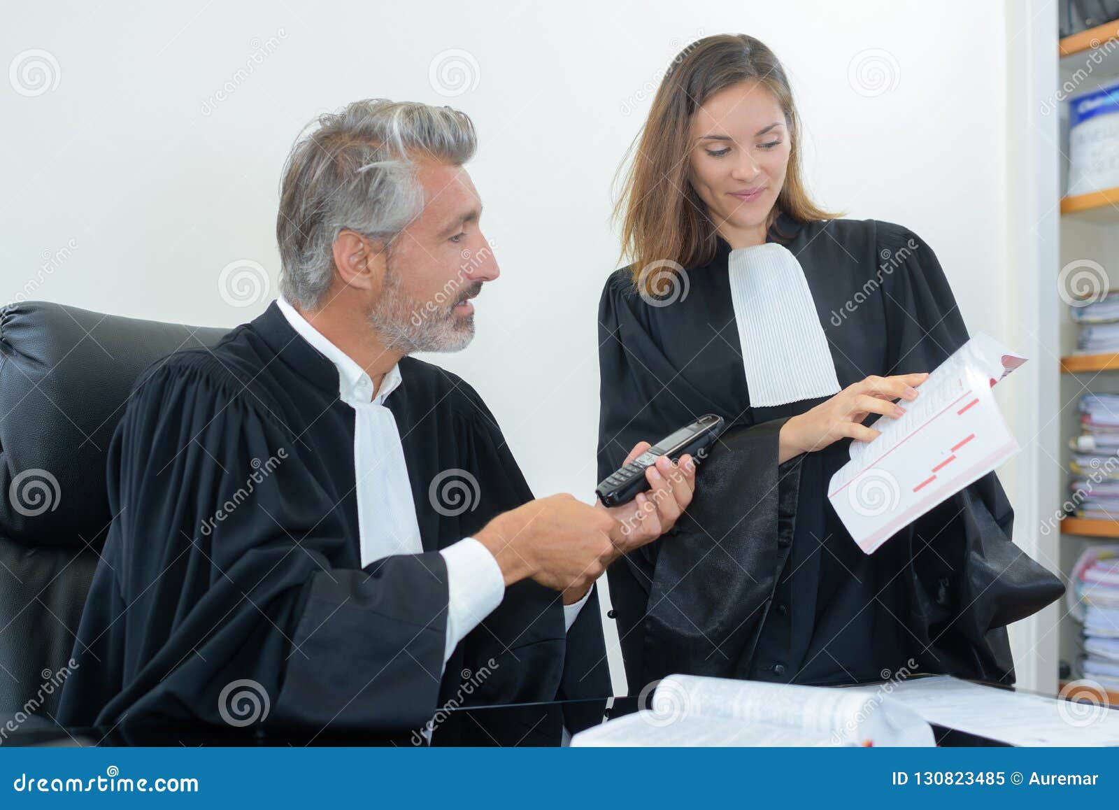 Judges reading law book stock image. Image of case, solicitor - 130823485