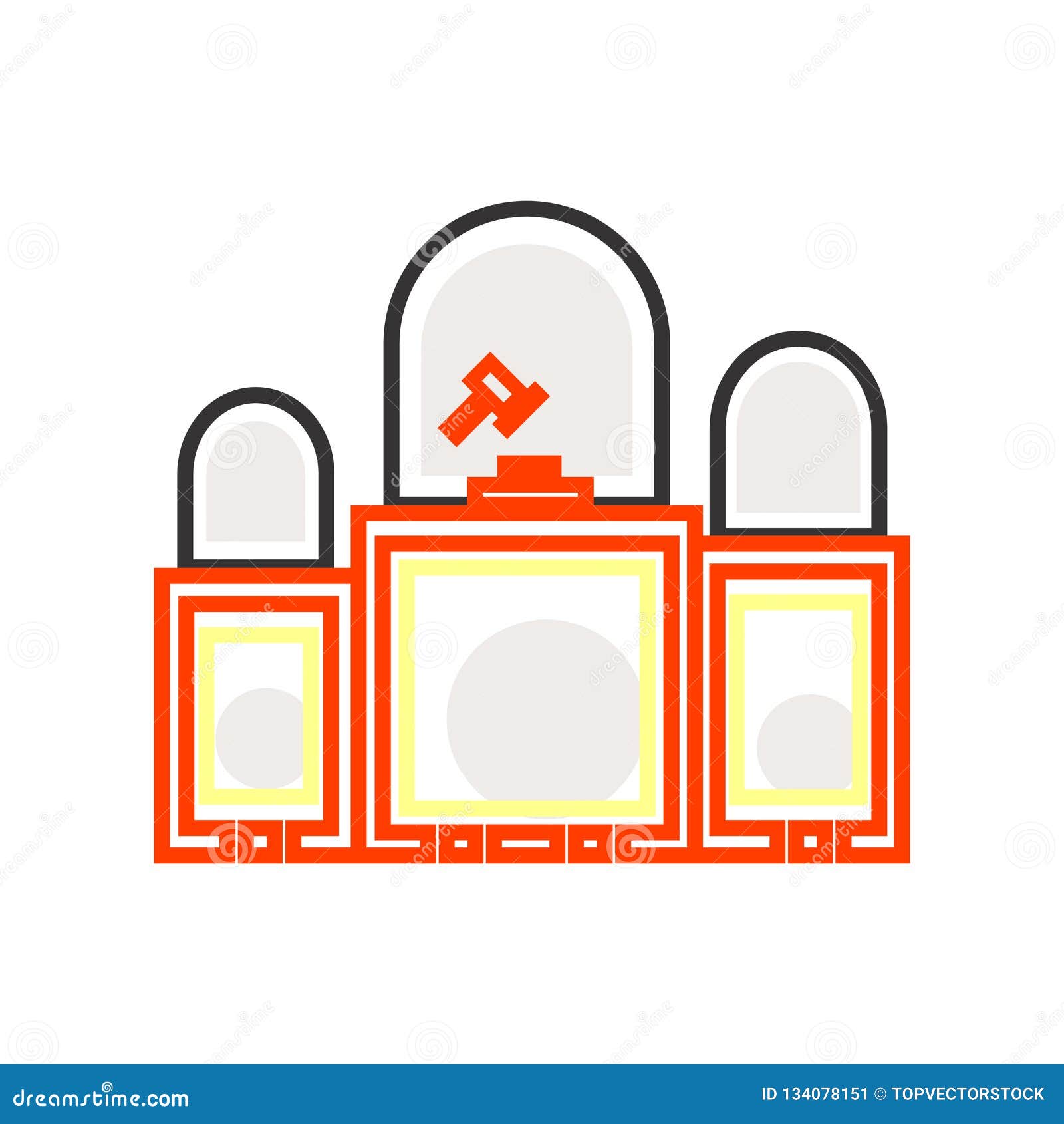 Judging Icon On White Background. Simple Element Illustration From ...