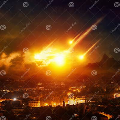 Judgment Day, End of World, Asteroid Impact Stock Photo - Image of evil ...
