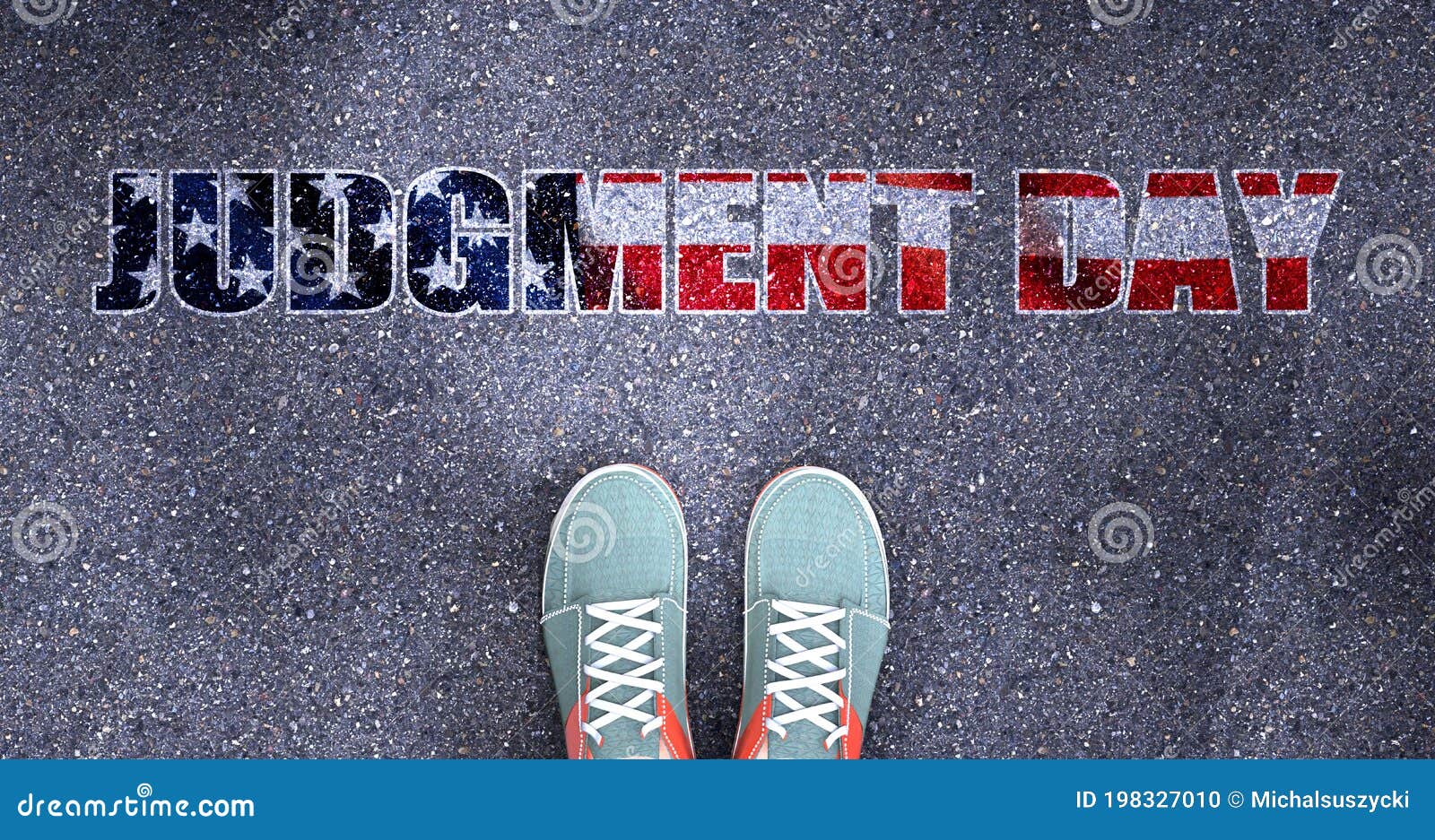 Judgment Day and Politics in the USA, Symbolized As a Person Standing ...
