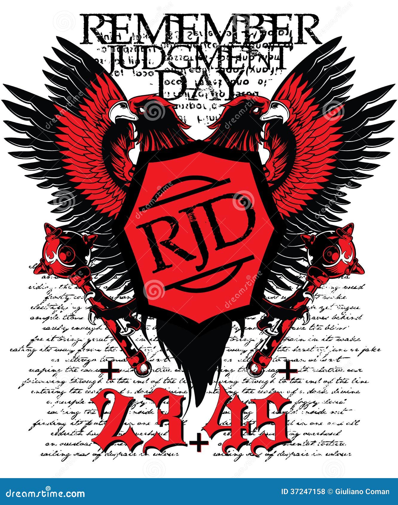 Judgment day stock vector. Illustration of animal, emblem - 37247158