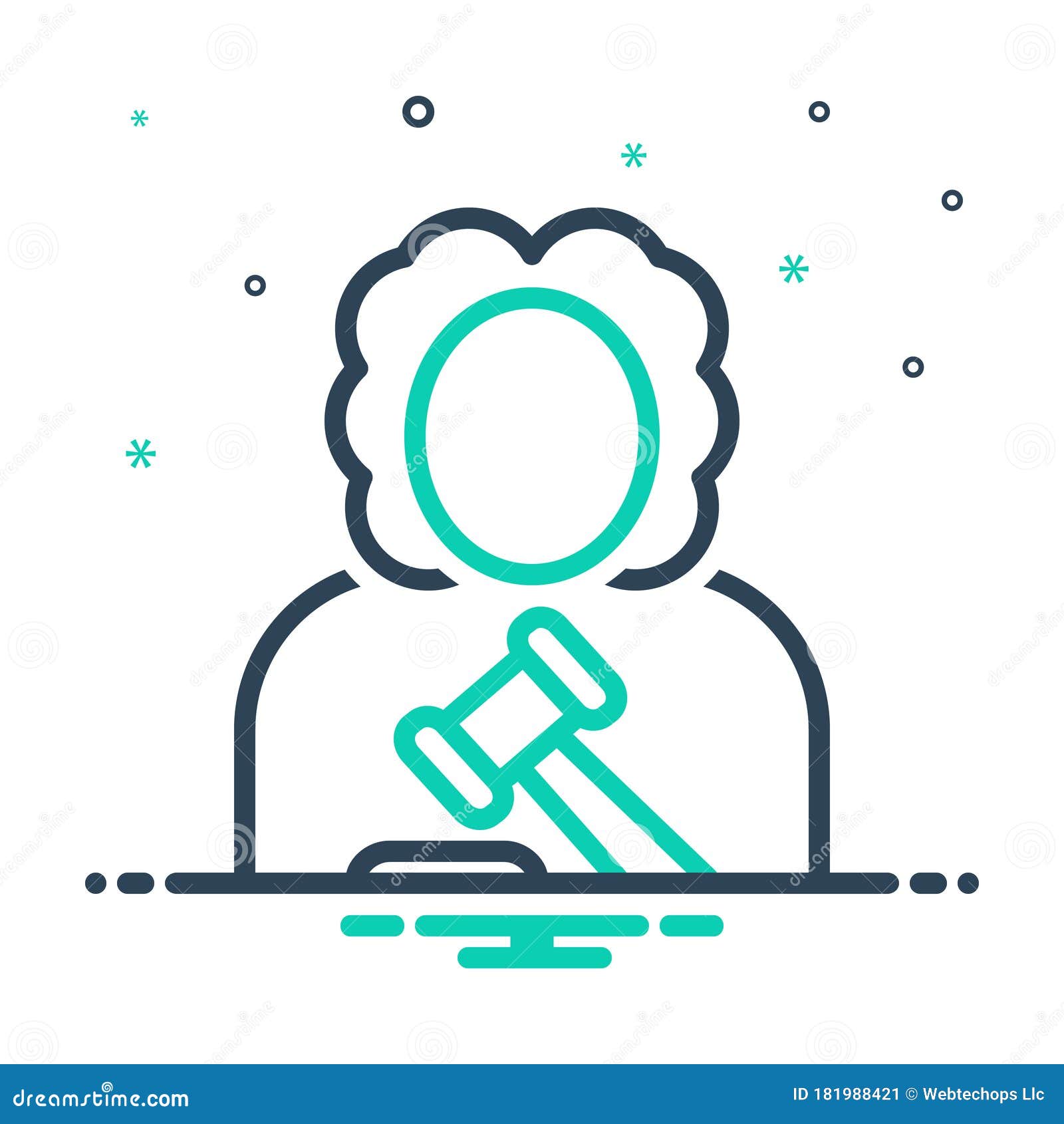 Mix Icon for Judgment, Ruling and Law Stock Vector - Illustration of ...