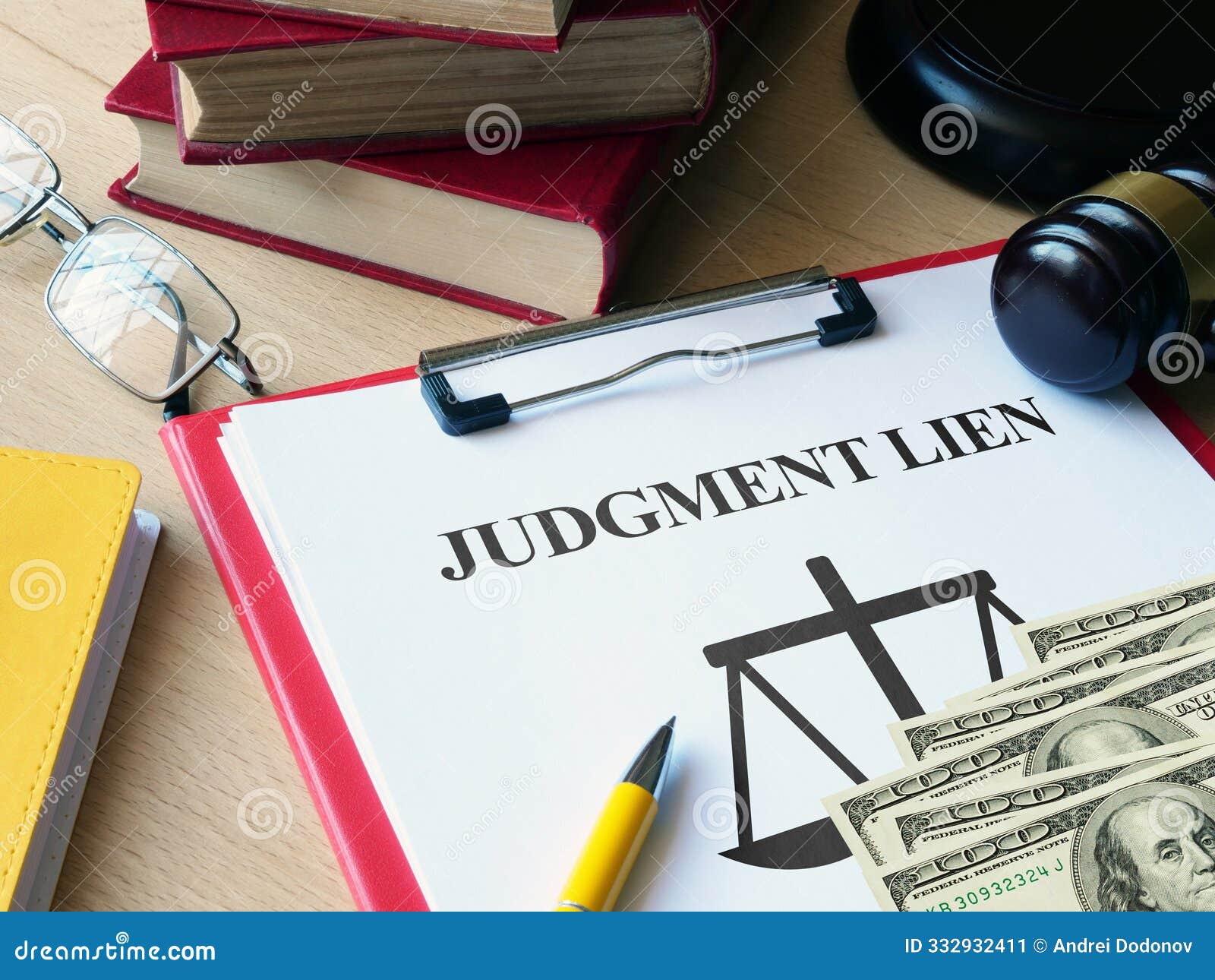 Judgment Lien is Shown Using the Text Stock Image - Image of bank ...
