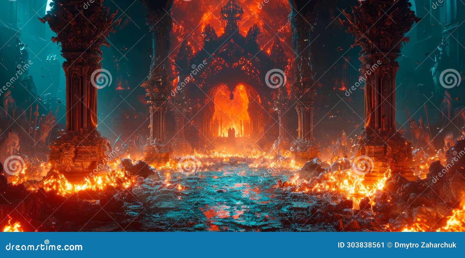 A Judgment Scene in Hell, Where Demons Decide the Fate of Sinners ...