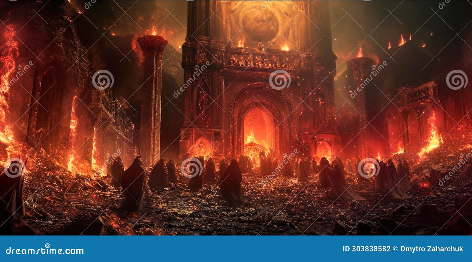 A Judgment Scene in Hell, Where Demons Decide the Fate of Sinners ...