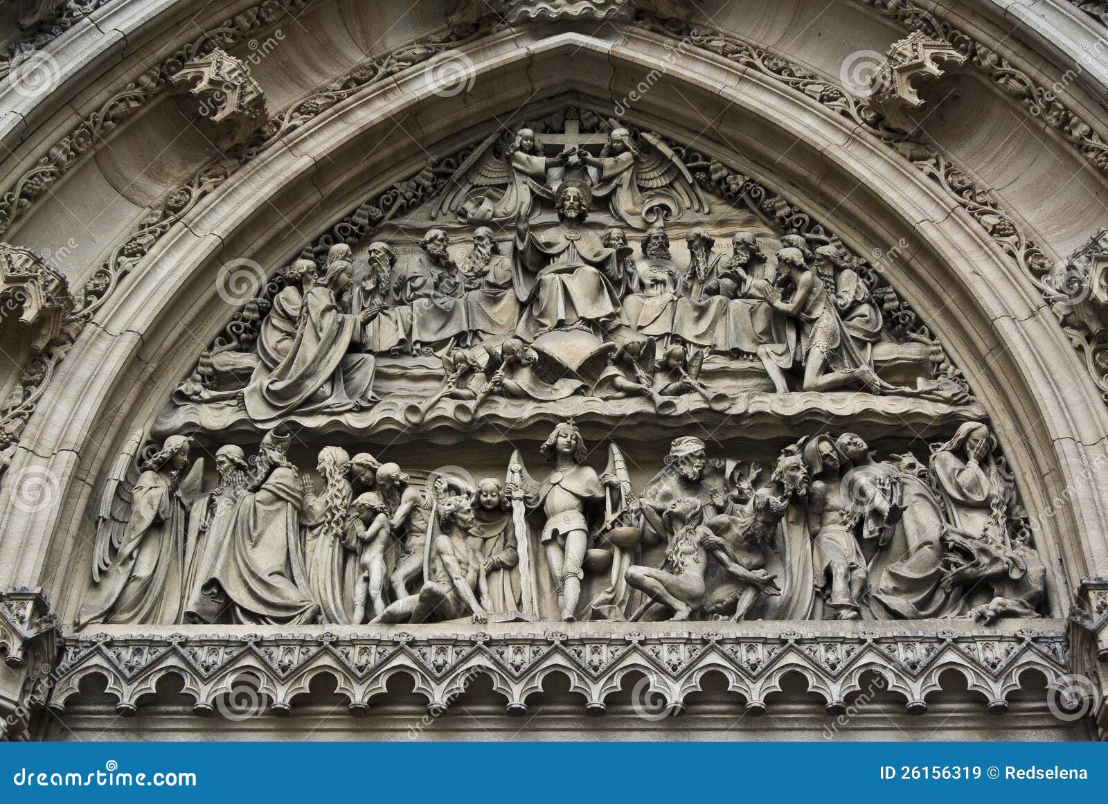 Judgment Sculpture Bas-relief, Prague Stock Image - Image of vysehrad ...