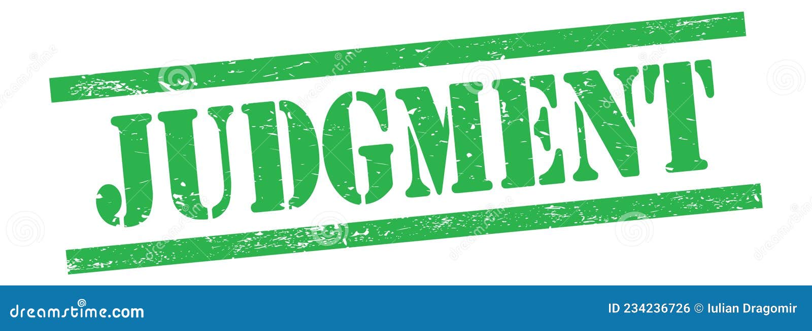 JUDGMENT Text on Green Grungy Lines Stamp Stock Illustration ...