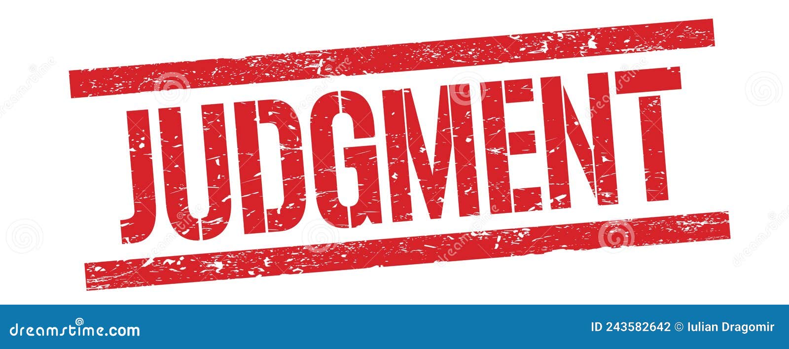 JUDGMENT Text on Red Vintage Lines Stamp Stock Illustration ...