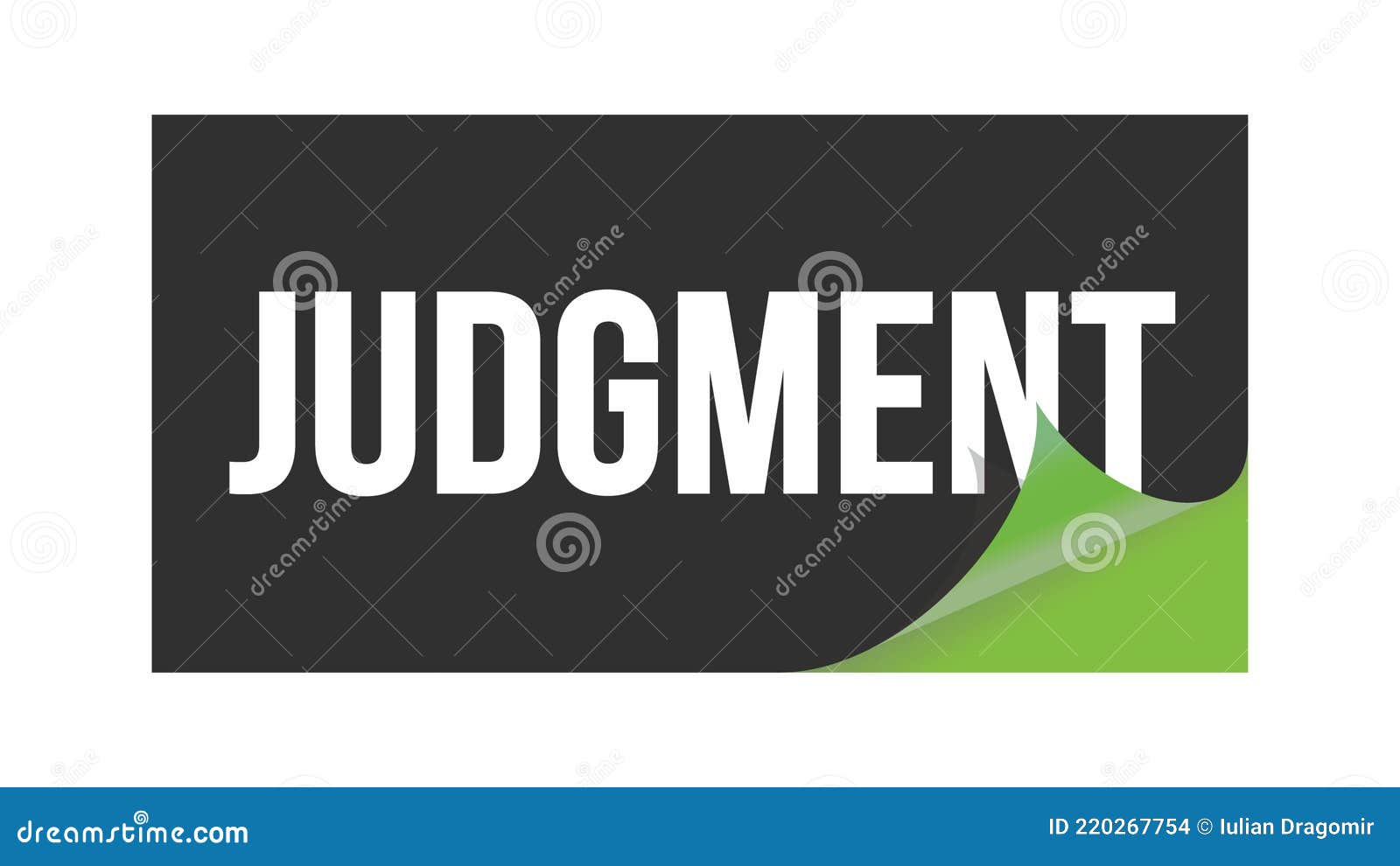 JUDGMENT Text Written on Black Green Sticker Stock Illustration ...