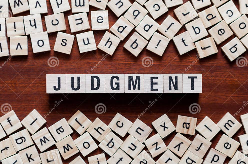 Judgment word concept stock image. Image of finance - 145332273