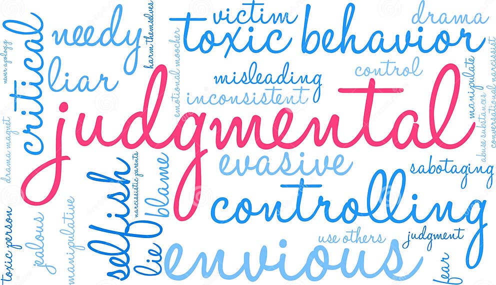 Judgmental Word Cloud stock illustration. Illustration of judgmental ...