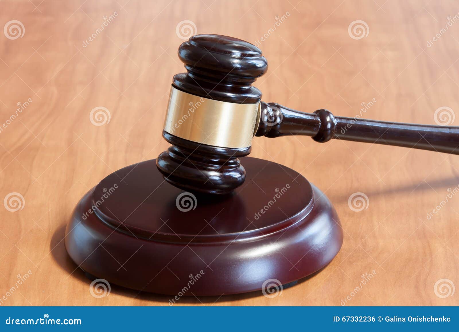 Judicial Hammer on a Wooden Table Stock Photo - Image of decision ...
