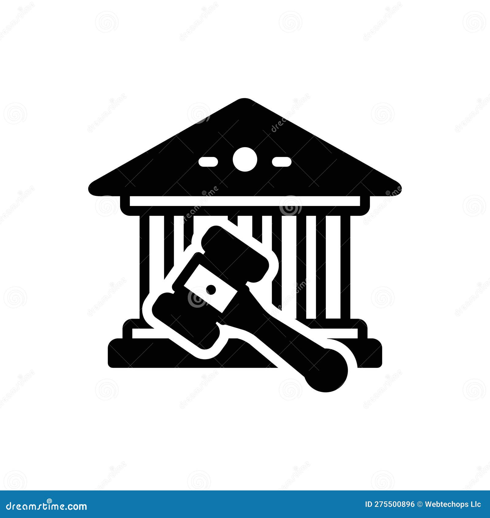 Black Solid Icon for Judicial, Juridical and Legal Stock Vector ...
