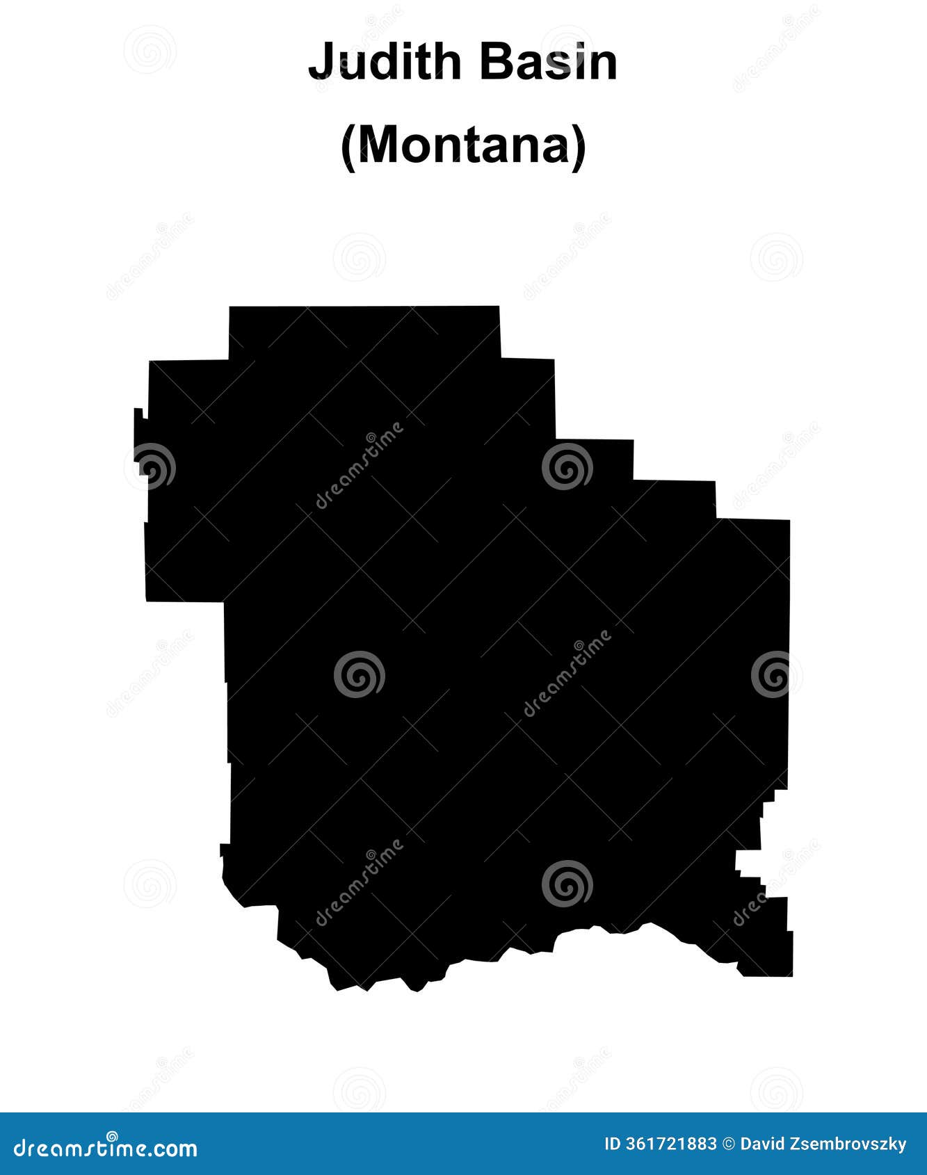 Map Of Judith Basin County In Montana State On White Background. Single ...