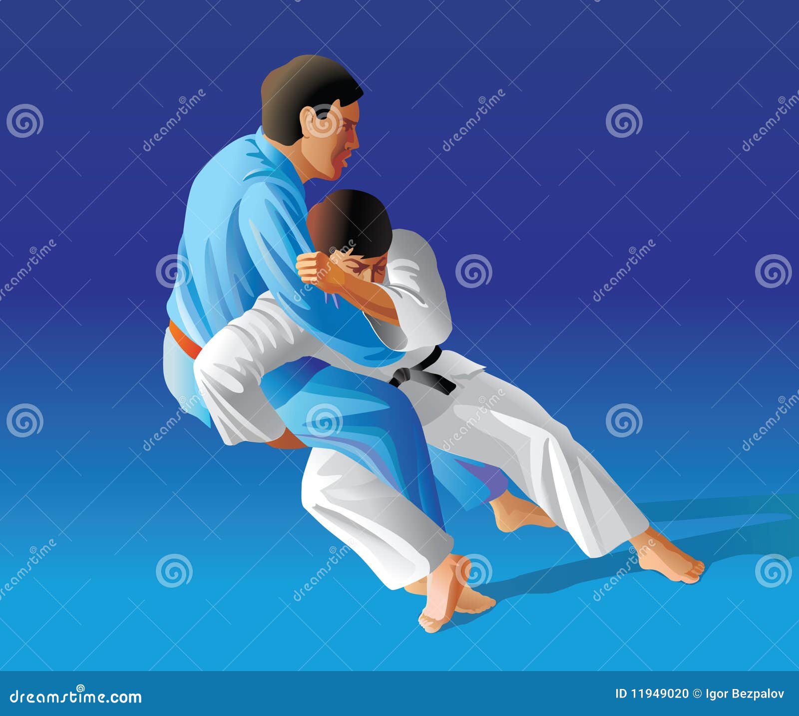 Judo ilustração do vetor. Ilustração de forte, defesa - 11949020