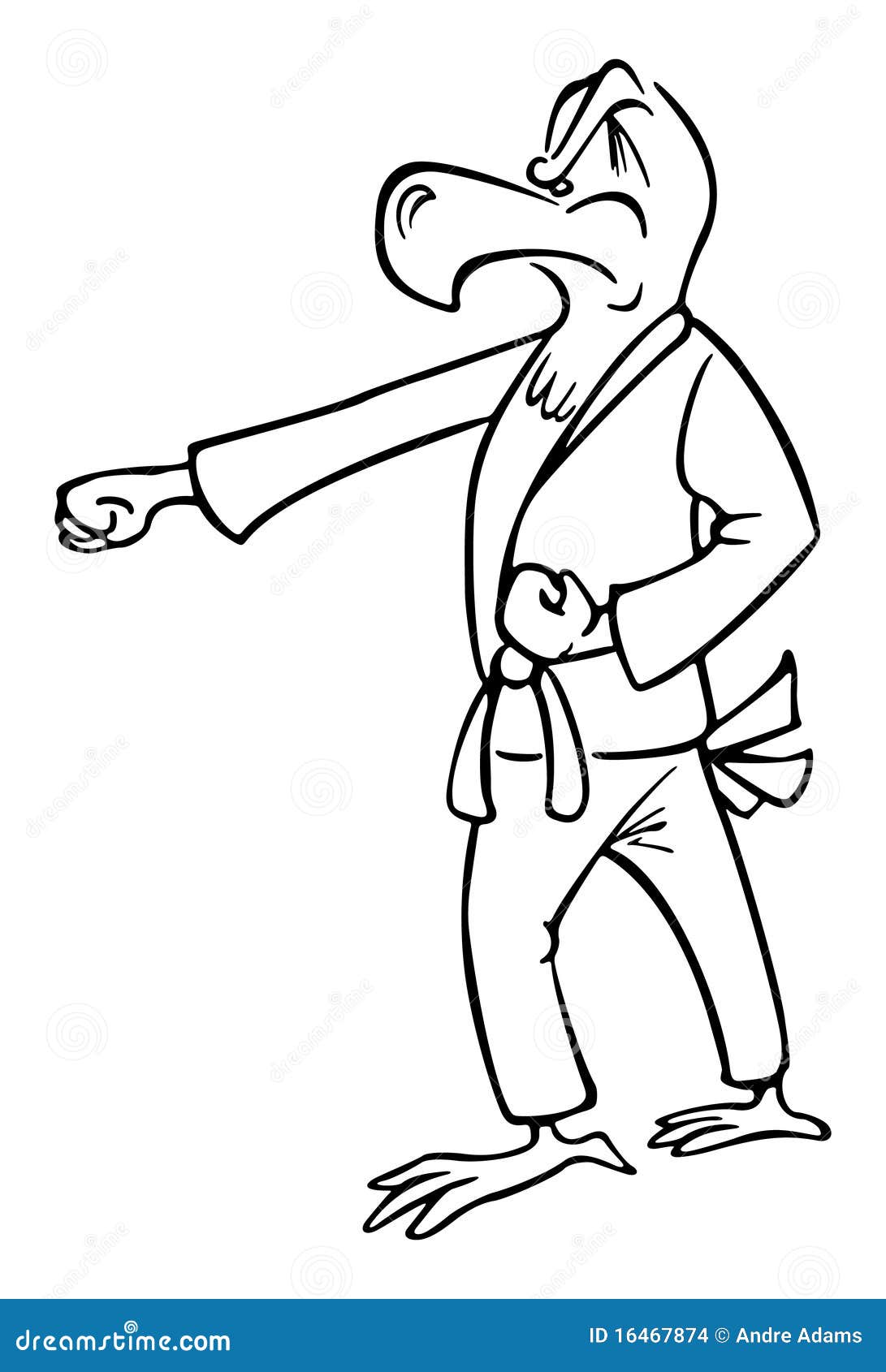 Judo eagle stock illustration. Illustration of outline - 16467874