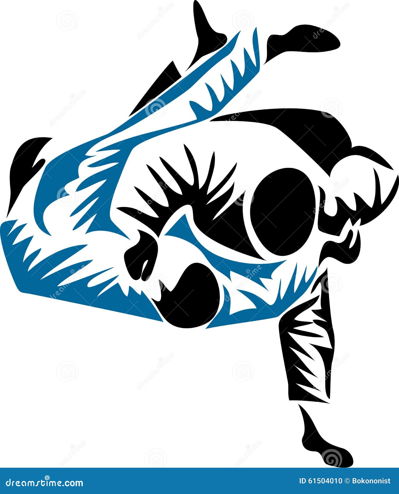 Judo stock vector. Illustration of judo, position, clutch - 61504010