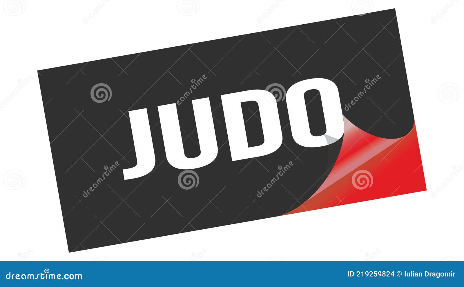 JUDO Text on Black Red Sticker Stamp Stock Illustration - Illustration ...