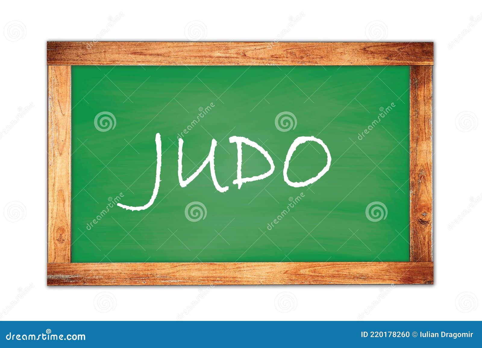 JUDO Text Written on Green School Board Stock Illustration ...