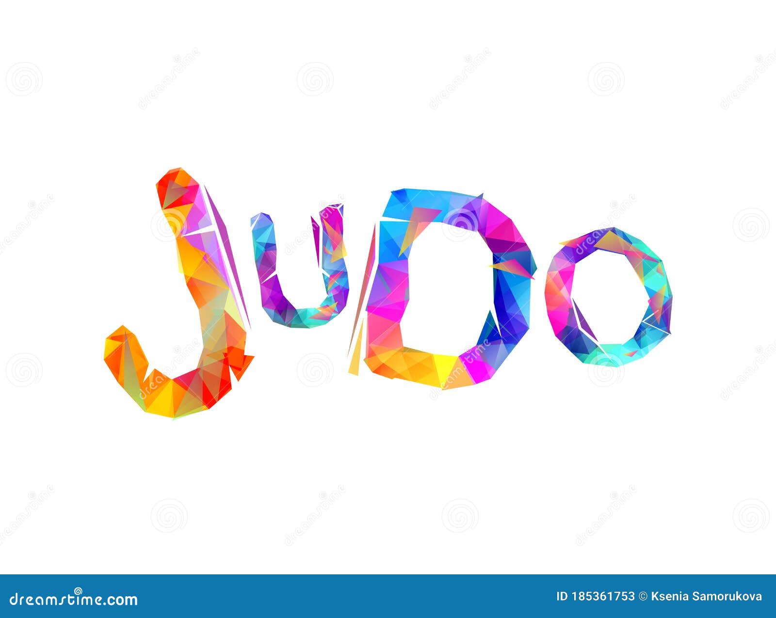 Judo Word Of Colorful Letters Stock Vector Illustration Of Lettering