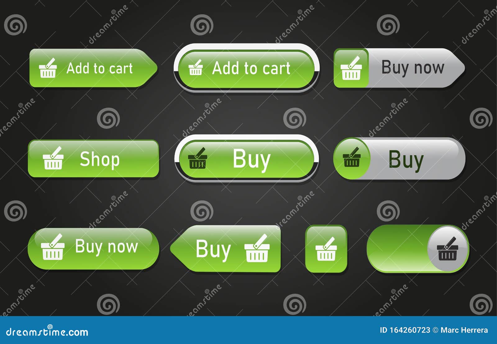 Juego De Diseño De Botones Web De Compra Stock de ilustración ...