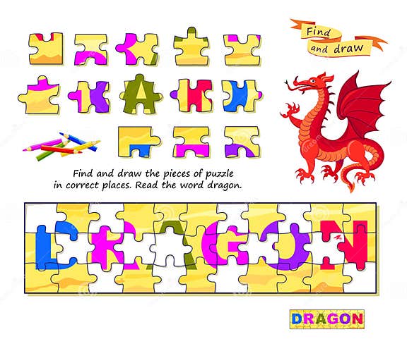 Juego Educativo Para Niños. Encontrar Y Dibujar Las Piezas Del ... Juego Educativo Para Niños. Encontrar Y Dibujar Las Piezas Del ...