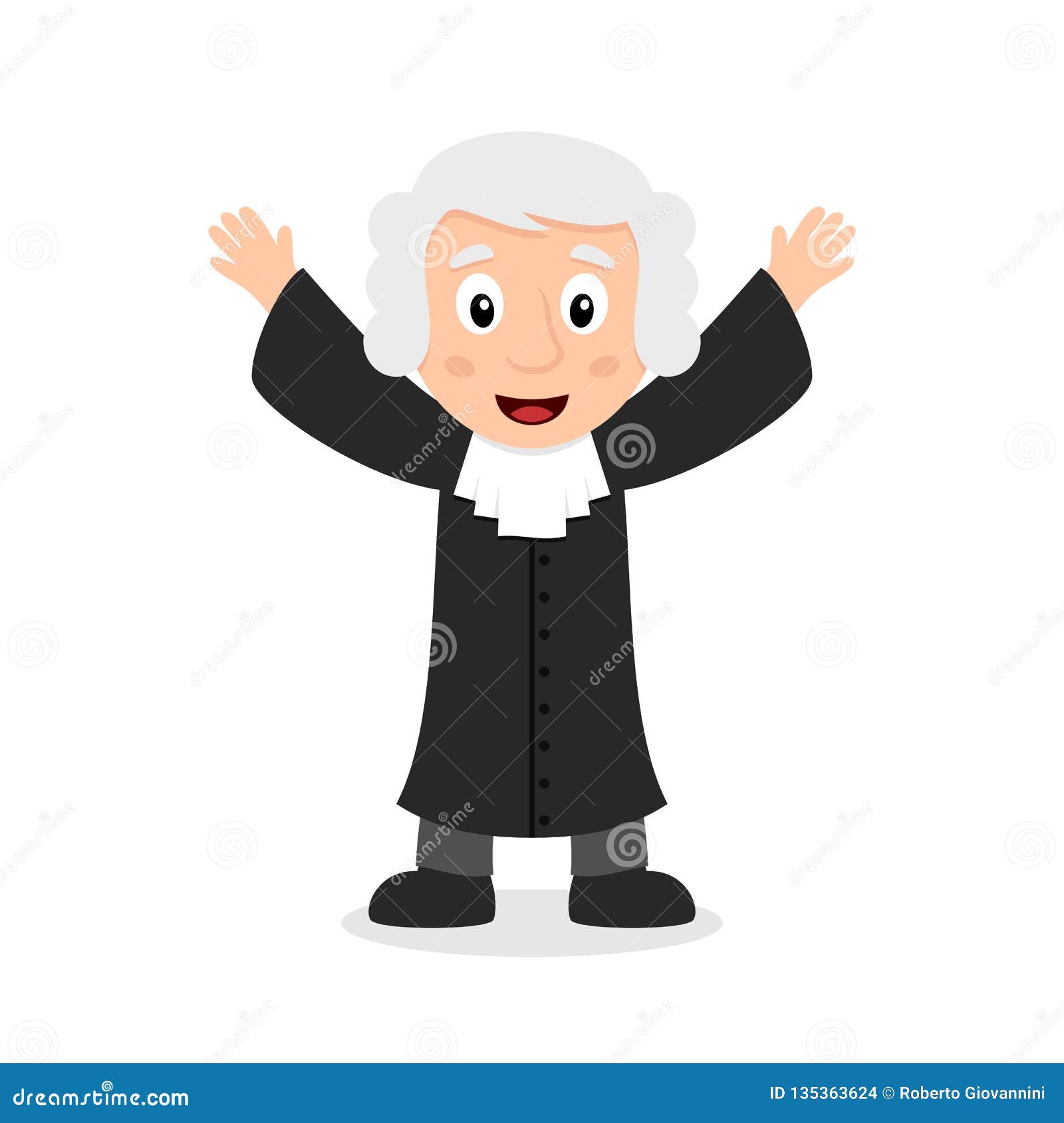 Juez Sonriente Cartoon Character Ilustración del Vector - Ilustración ...