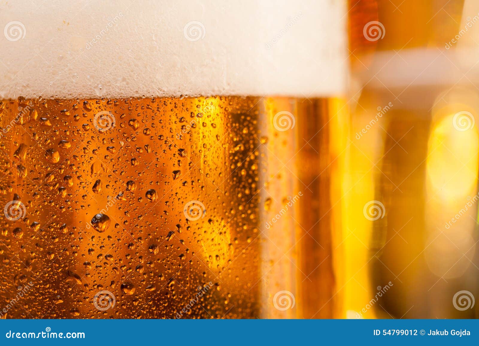 Jug of Beer Served on Bar Counter Stock Photo - Image of detail, gold ...