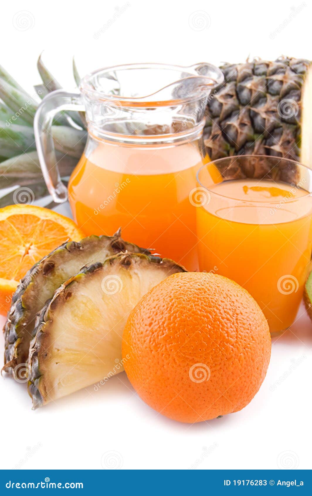 Jug and Glass of Multivitamin Juice Stock Image - Image of fruit, juice ...